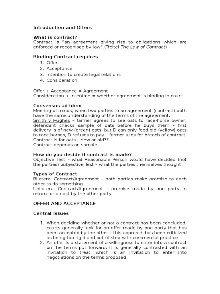 Contract Law: Offers and Acceptance | PDF | Offer And Acceptance | Auction