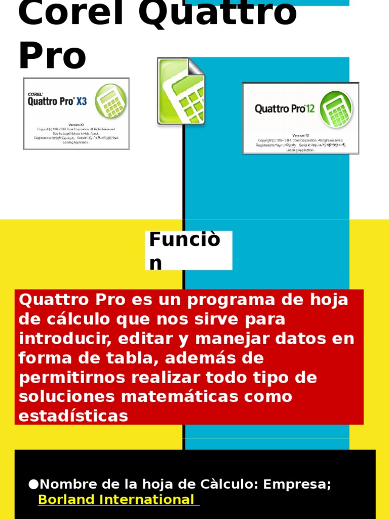Corel Quattro Pro | PDF