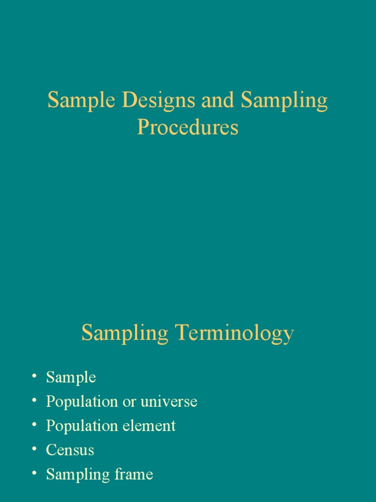 Sampling Design