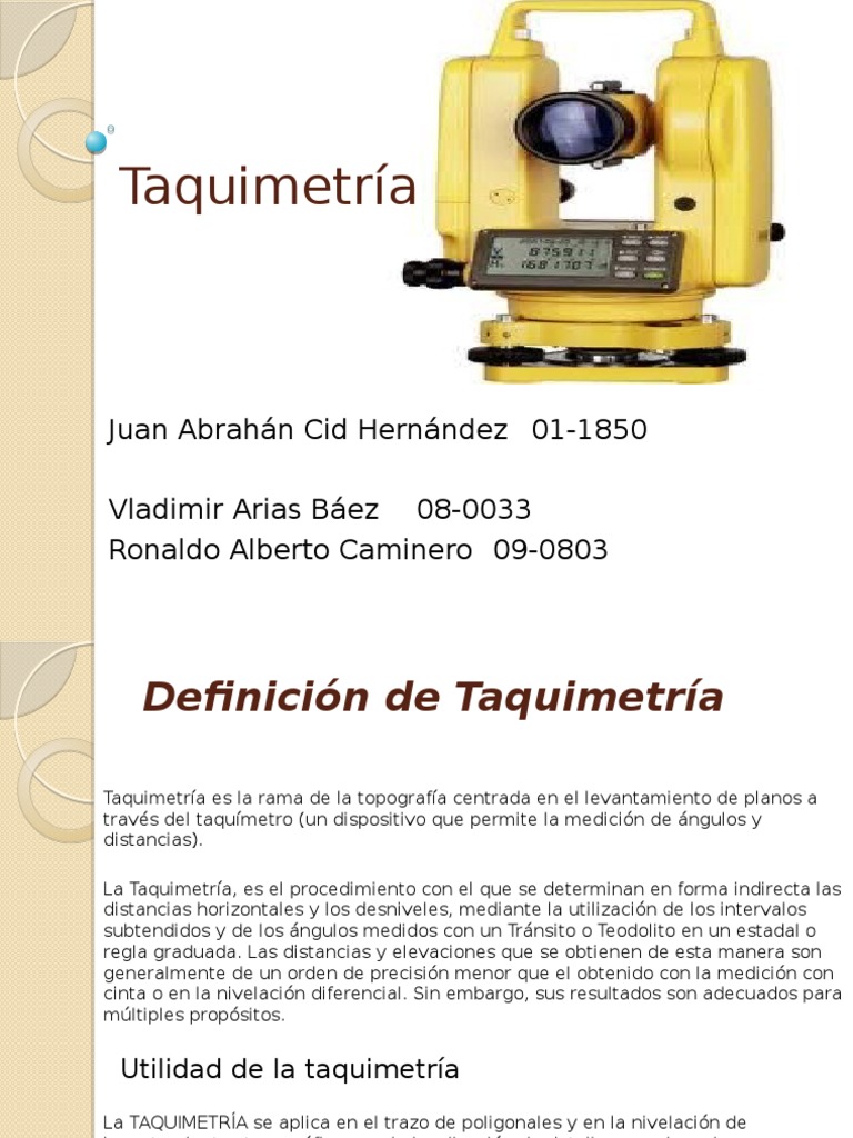 Taquimetría | PDF | Topografía | Observación científica
