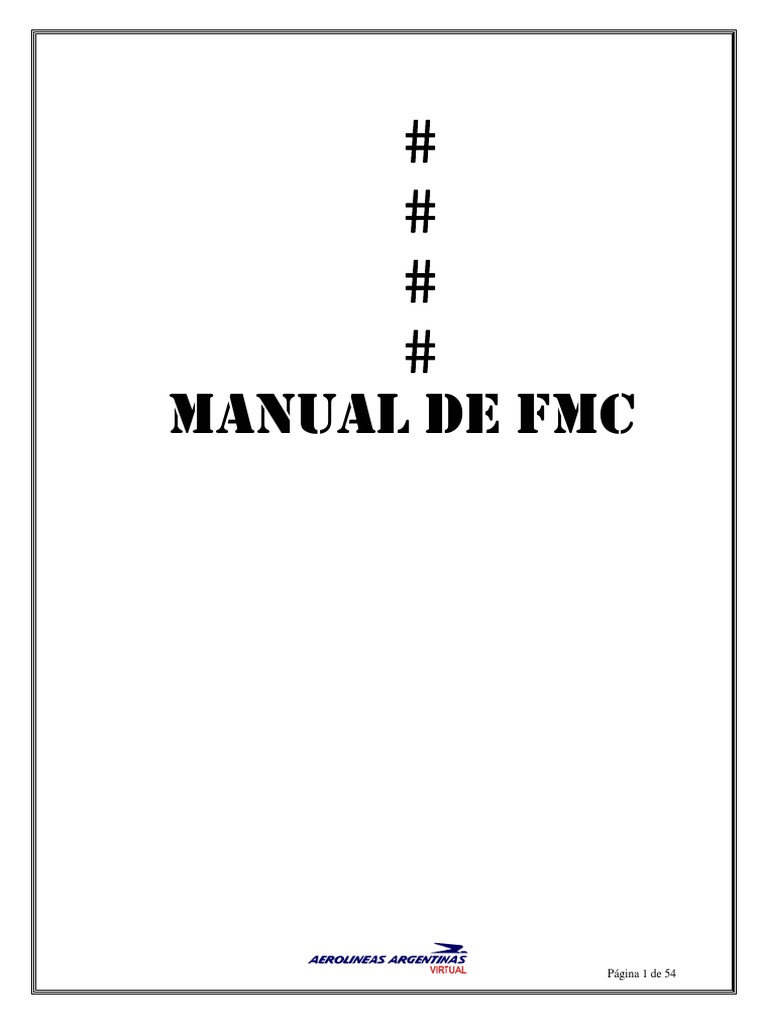 FMC Manual | PDF | Control de tráfico aéreo | Aeropuerto
