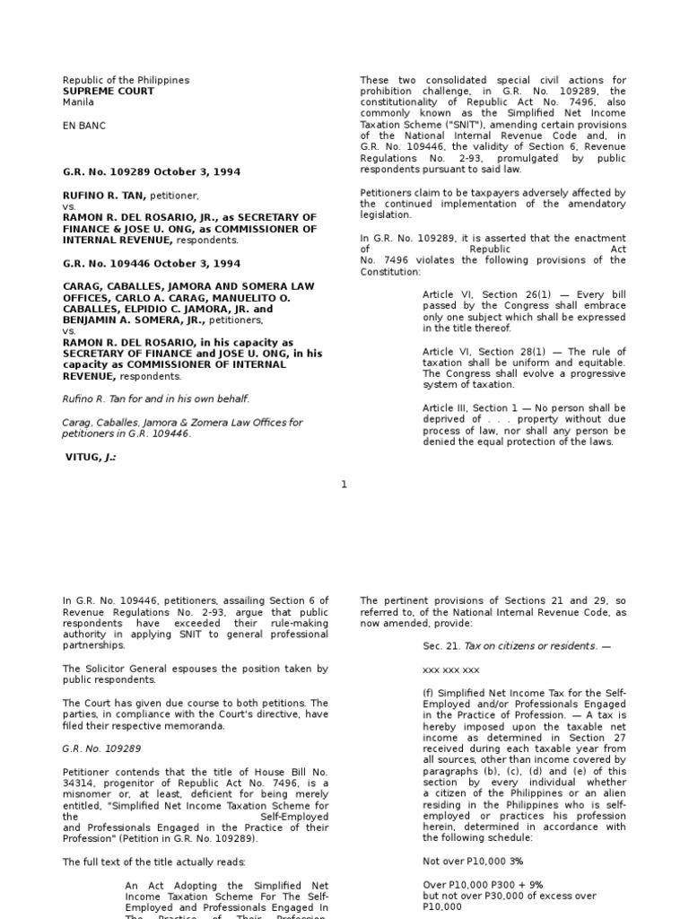 Supreme Court Rules on Constitutionality of Simplified Net Income ...