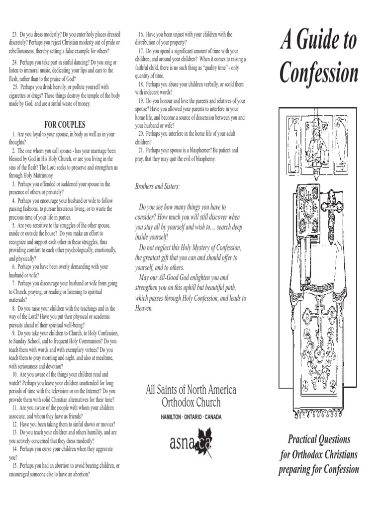 Confession | Confession (Religion) | Eastern Orthodox Church