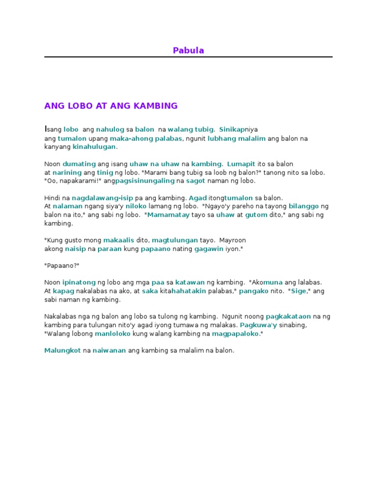 Maikling Kwento Kwentong Pabula Maikling Kwentong Pabula: 30+ Mga