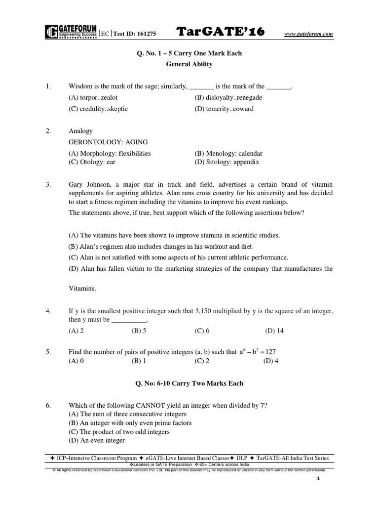Gateforum Ece Question Paper-25 | PDF | Rectifier | Antenna (Radio)