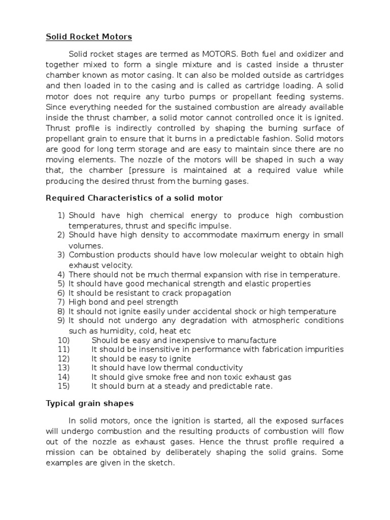Solid Rocket Motors | PDF | Rocket Propellant | Combustion