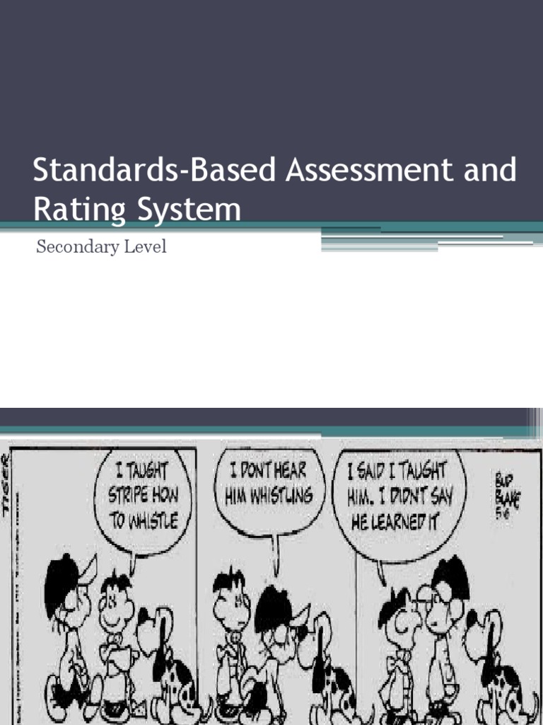 Standards-Based Assessment Overview | PDF | Educational Assessment ...