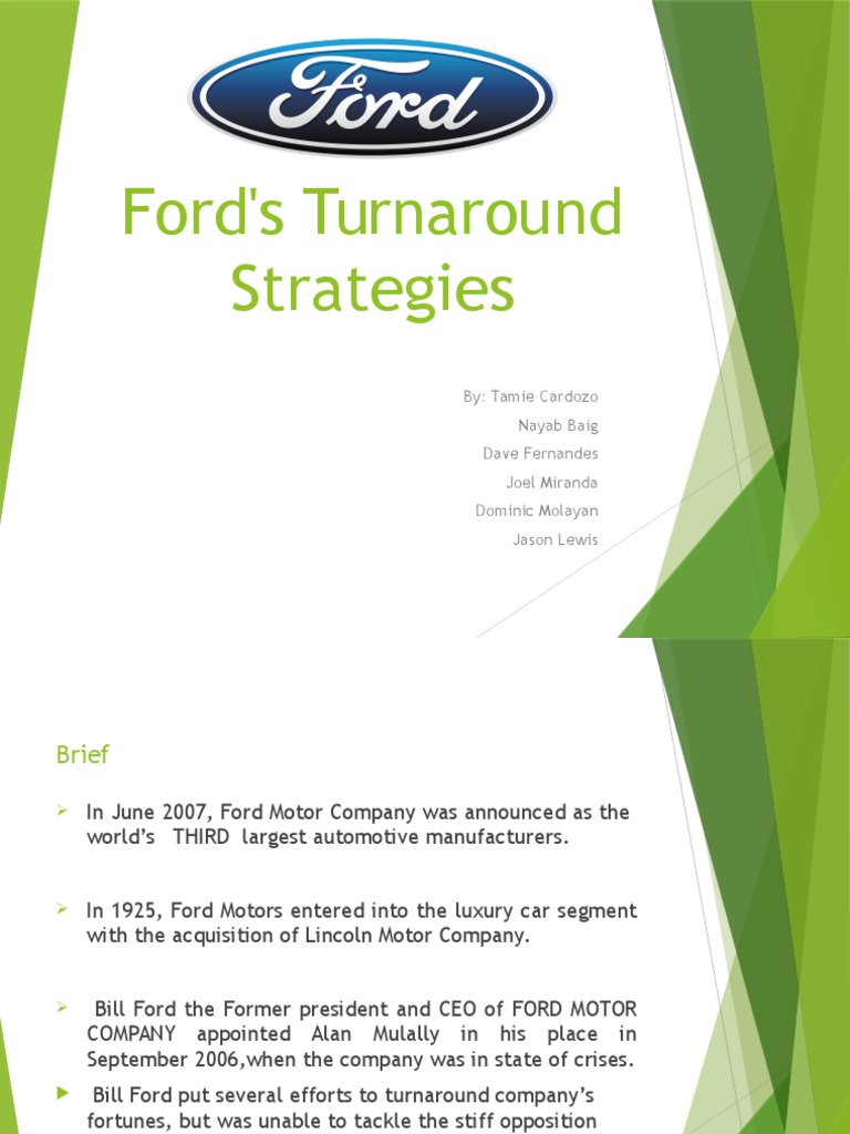 Alan Mulally's Strategic Turnaround: Saving Ford Motor Company from ...