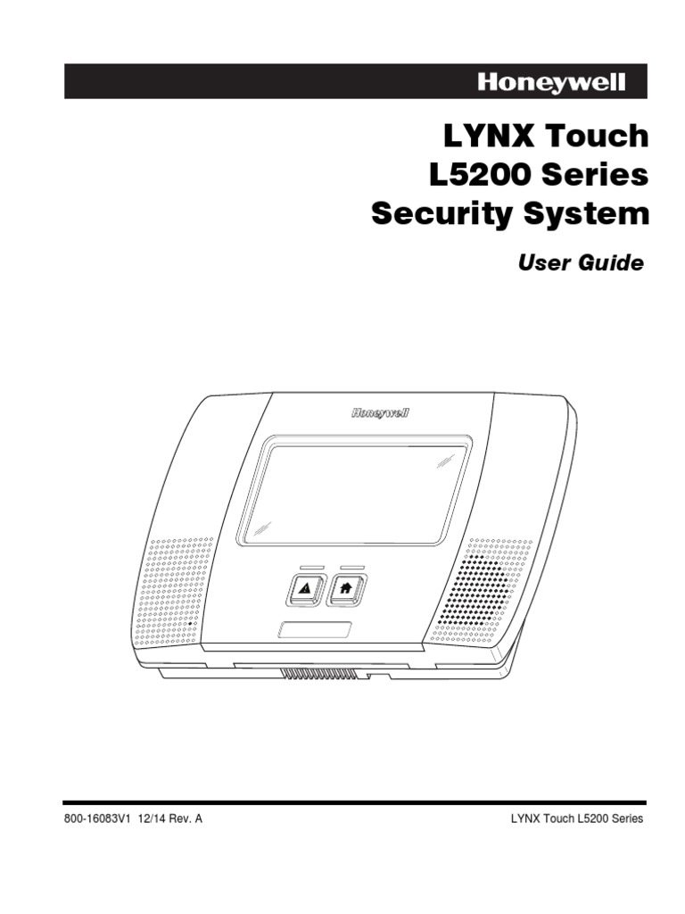 LYNX Touch L5200 Series Security System: User Guide | PDF | Security ...