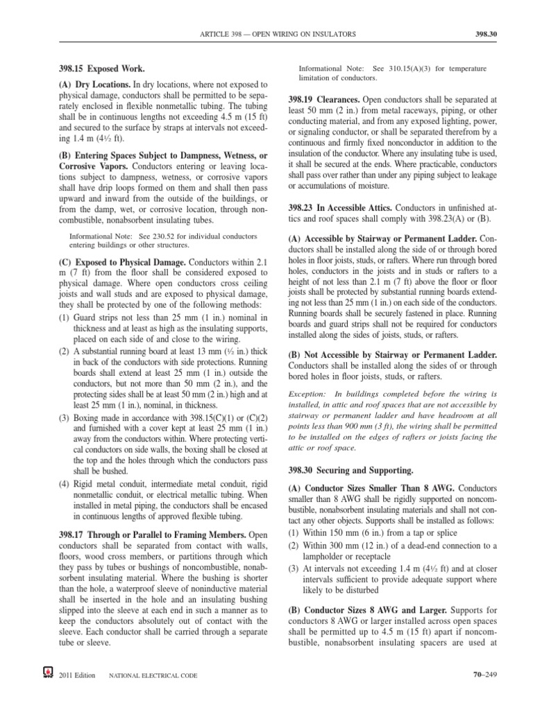 Open Wiring On Insulators | PDF | Electrical Wiring | Electromagnetism