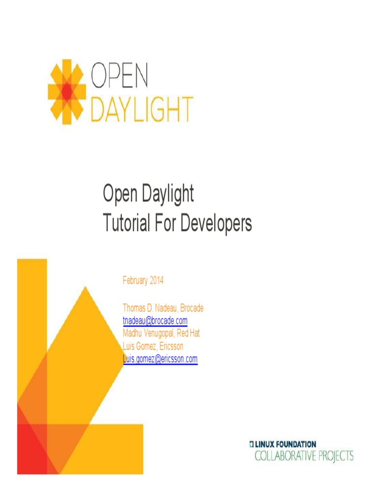 OpenDaylight Developer Tutorial | PDF | Routing | Application Programming Interface