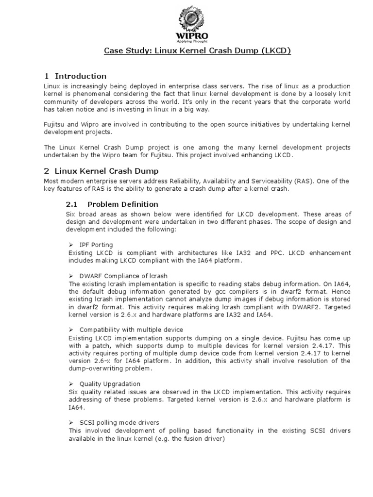 Case Study-Linux Kernel Crash Dump | PDF | Linux | Device Driver