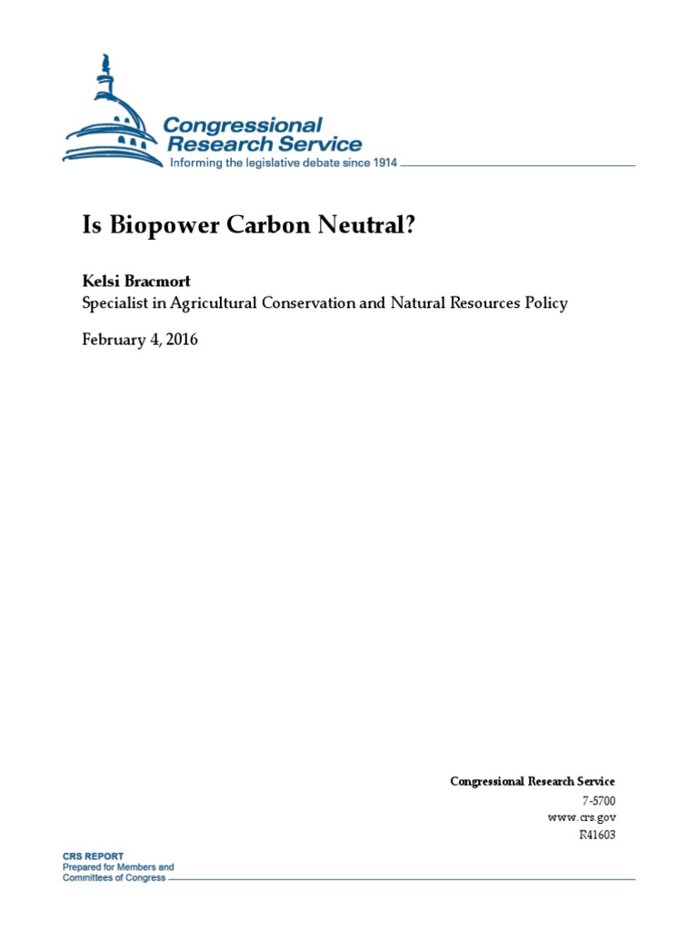 Is Biopower Carbon Neutral | PDF | Biomass | Life Cycle Assessment