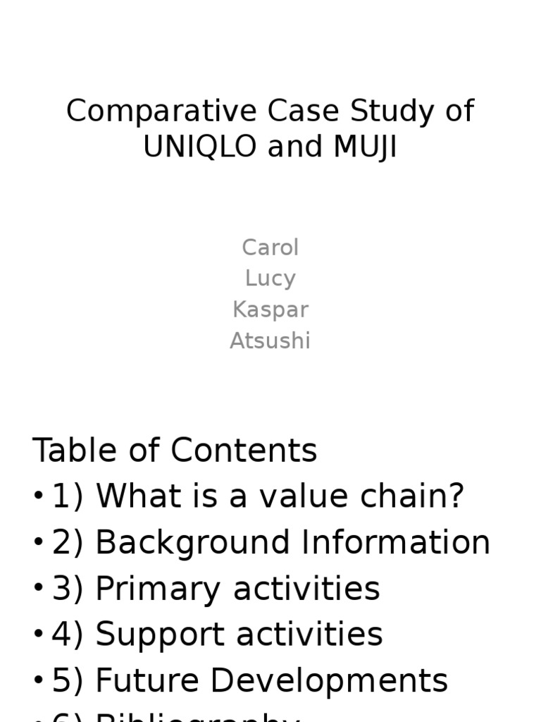 UNIQLO vs MUJI: A Comparative Analysis | PDF | Value Chain | Logistics