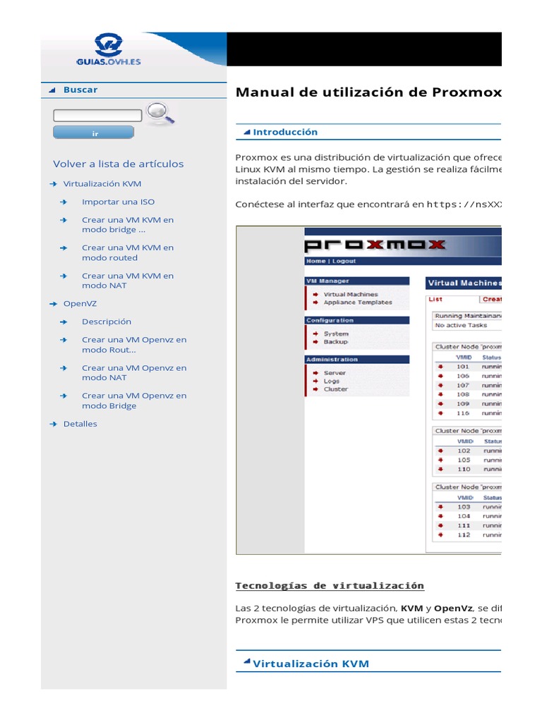 Manual PROMOX | PDF | Dirección IP | Máquina virtual