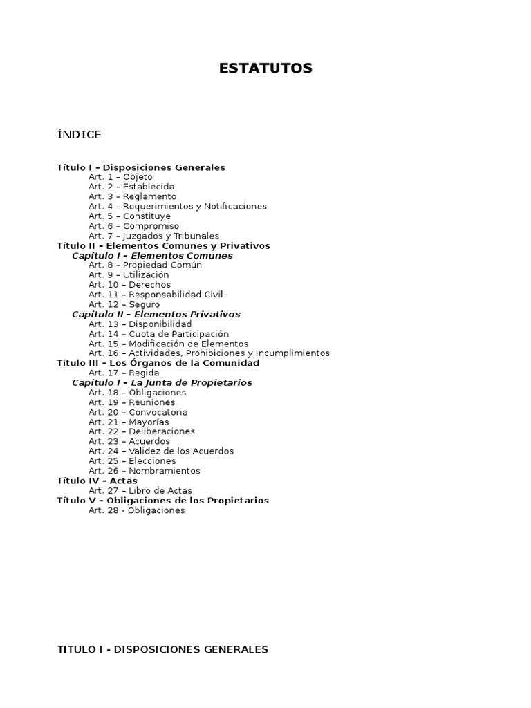 E Statuto Spro Piedad Horizontal | PDF | Condominio | Propiedad