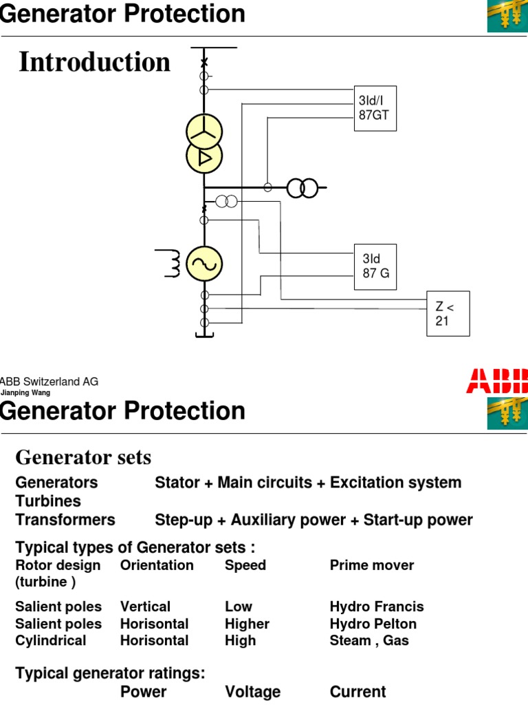 Generator Protection | PDF | Electric Generator | Relay