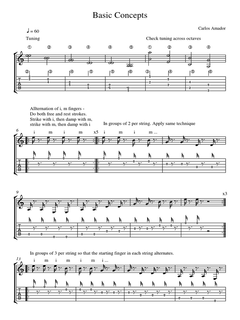 Perfect Fourths Tuning Guide | PDF | Guitars | Classical Guitar