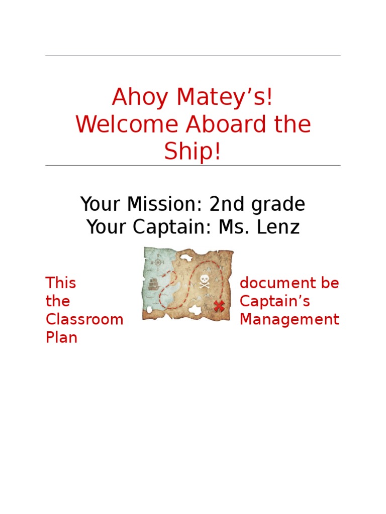 Ahoy Matey's! Welcome Aboard The Ship!: Your Mission: 2nd Grade Your ...