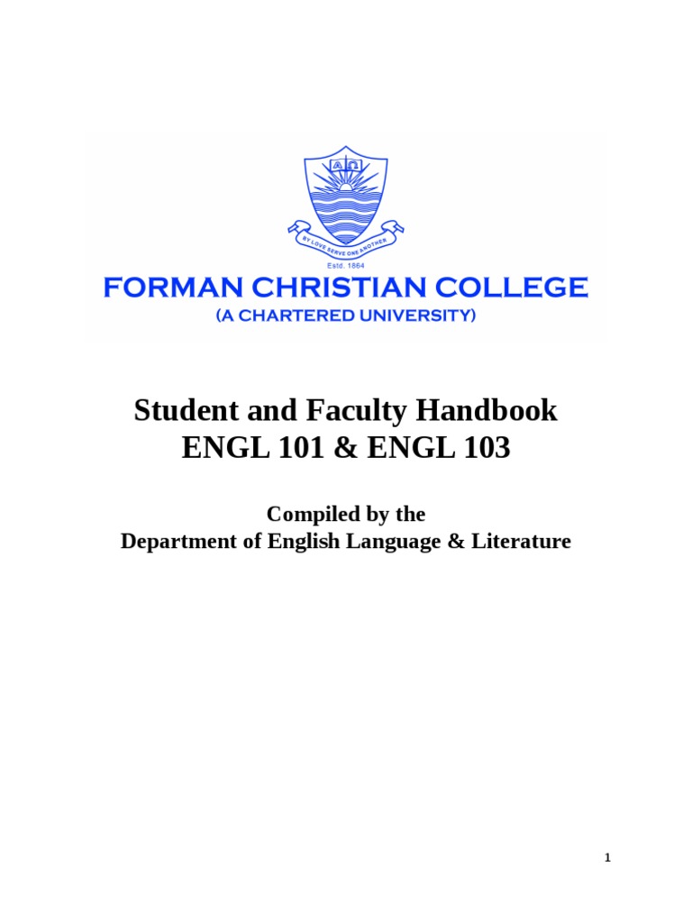 English 101 and 103 Student and Faculty Handbook Spring 2015 | PDF ...