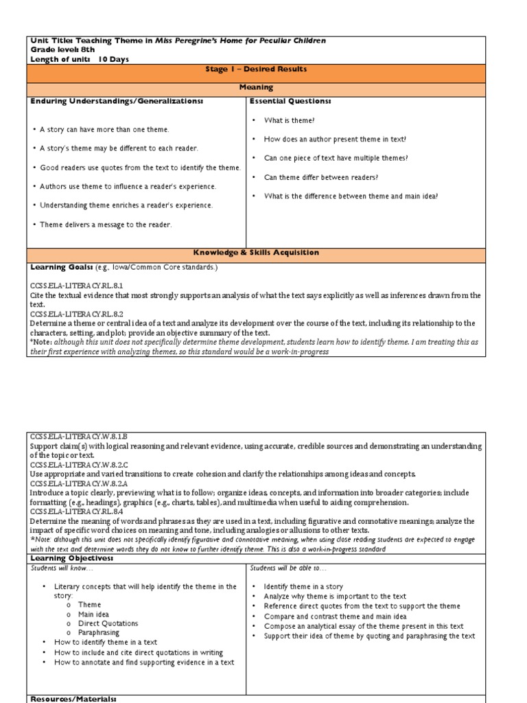 Novel Study Unit Plan | PDF | Educational Assessment | Essays