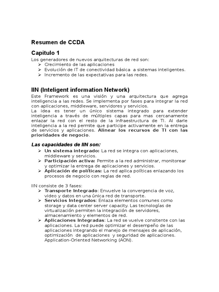Resumen de CCDA | PDF | Conmutador de red | Enrutador (Computación)