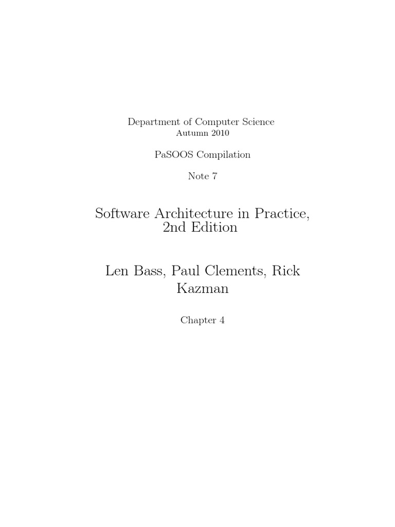 Software Architecture in Practice Overview | PDF