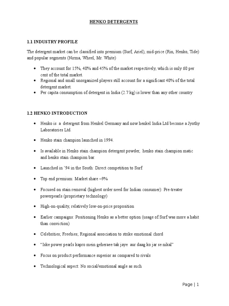 Henko Detergentsgents | Download Free PDF | Brand | Advertising