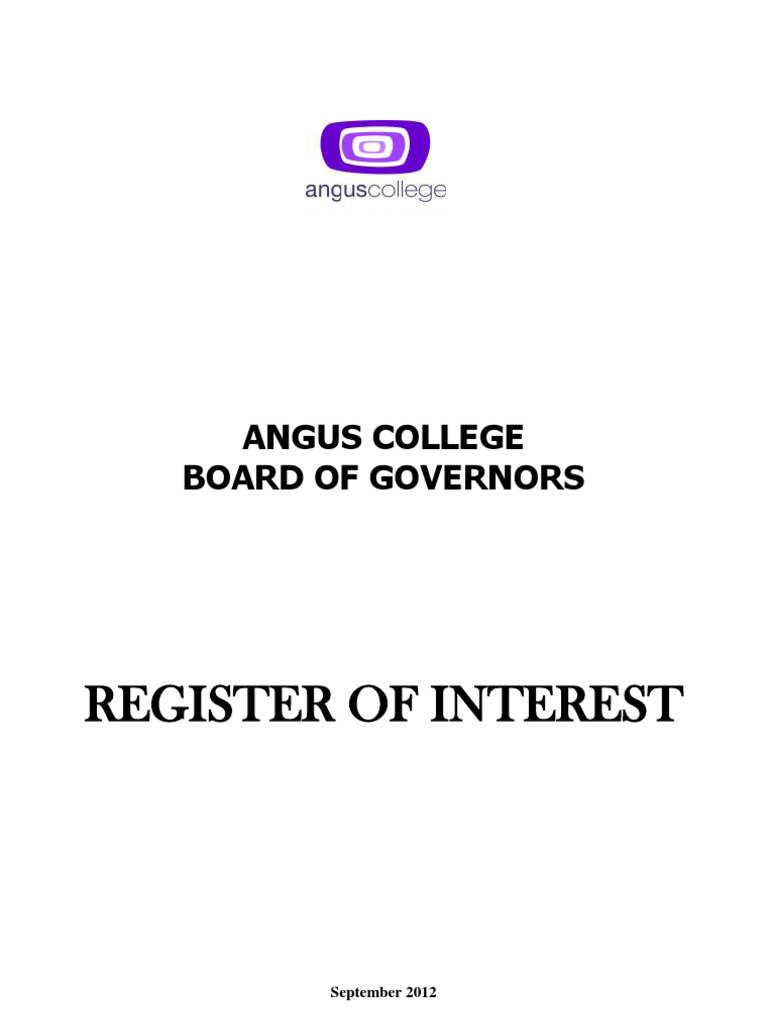Register of Interest | PDF | Board Of Directors | Scotland