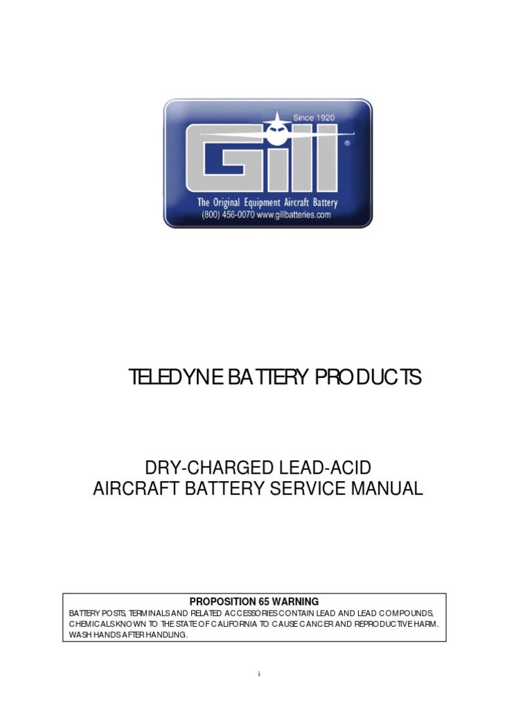 Gill Battery Service Manual | PDF | Battery Charger | Rechargeable Battery