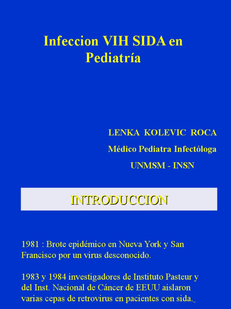 Infección VIH - SIDA en Pediatría. | PDF | Manejo del VIH / SIDA | VIH ...