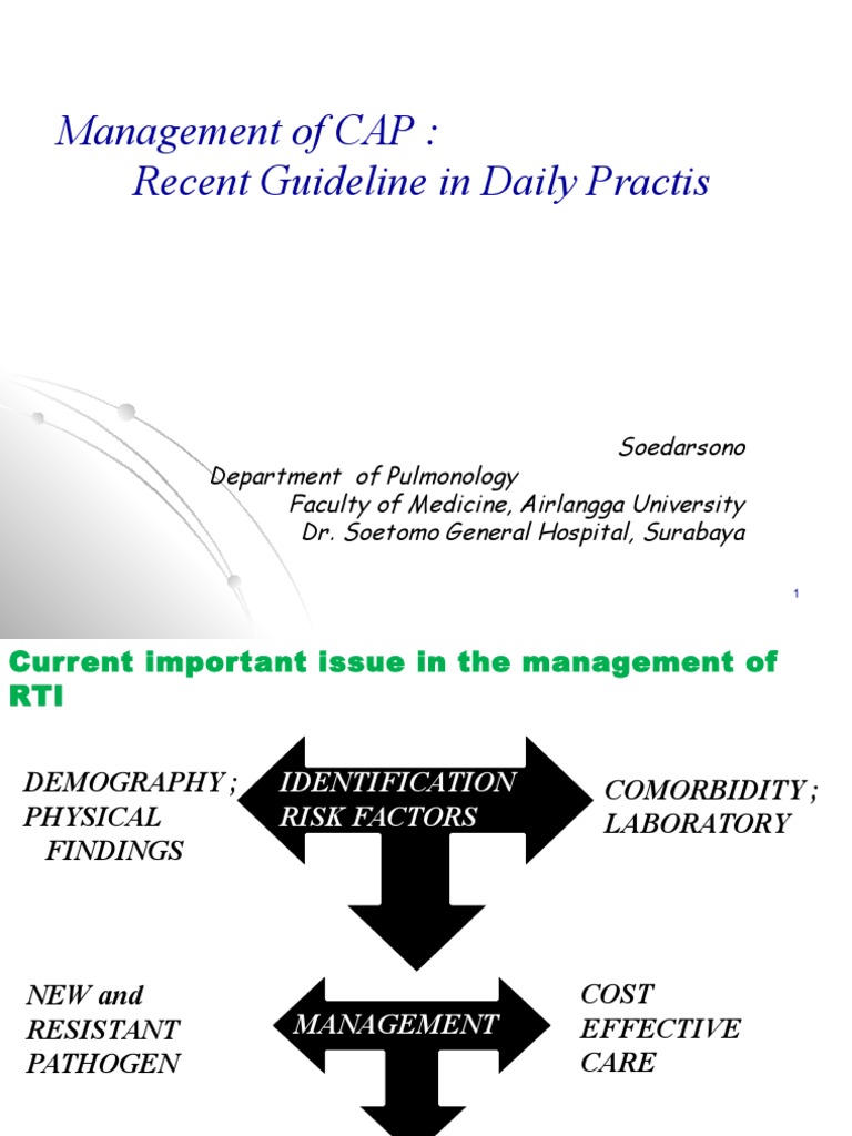 Management of CAP: Recent Guideline in Daily Practis | PDF | Pneumonia ...