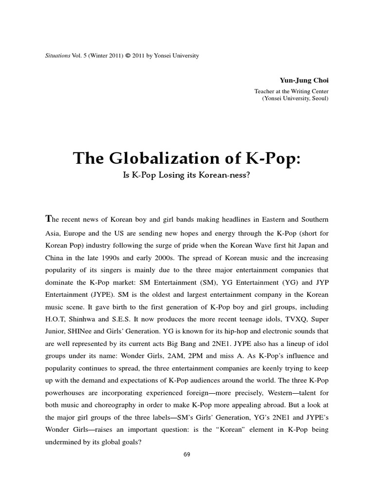 The Globalization of K-Pop | PDF | Music Industry | Dances