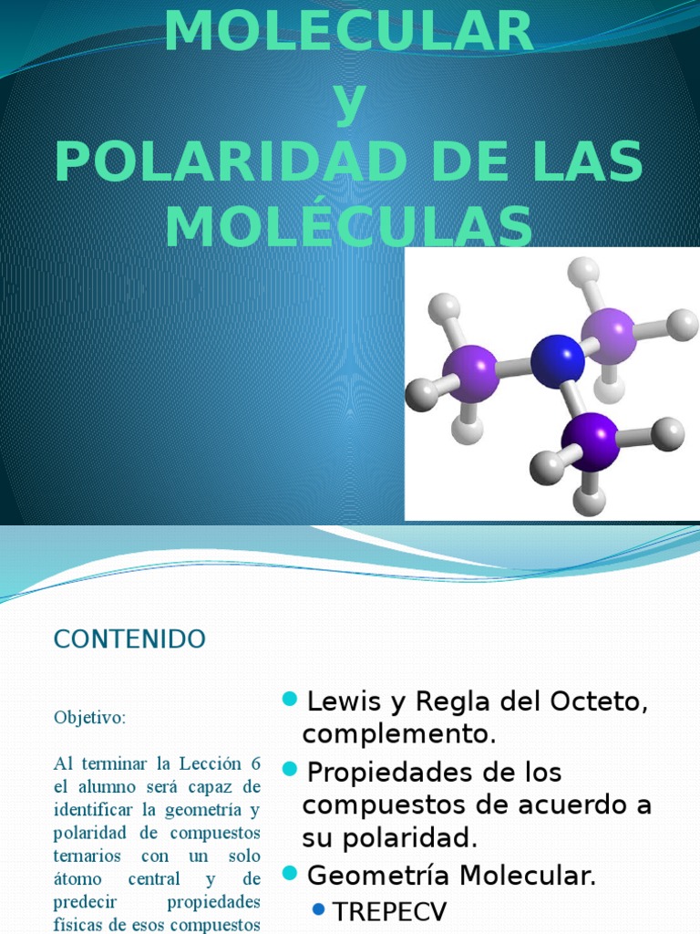 Geometria y Polaridad | PDF | Polaridad química | Enlace químico