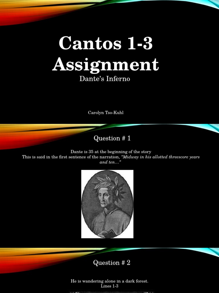 Cantos 1-3 Powerpoint | PDF