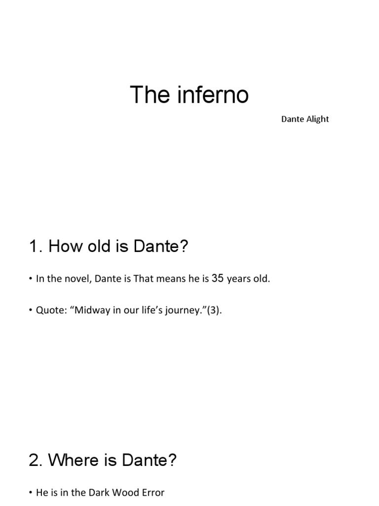 Dante's Journey Through the Inferno | PDF