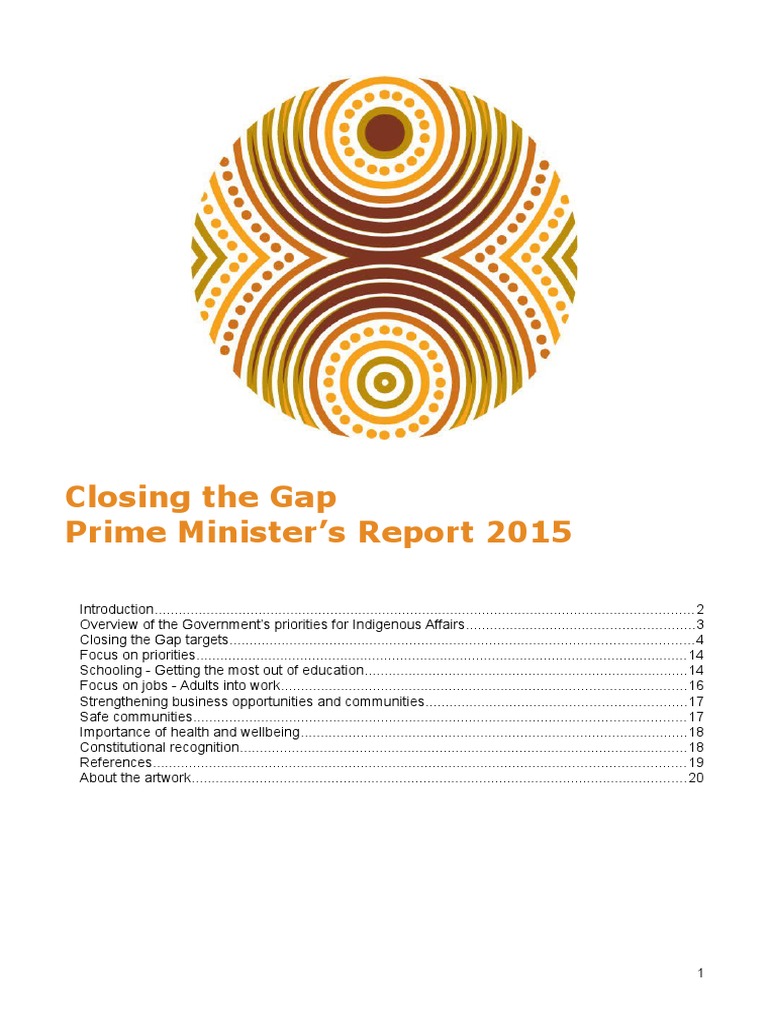 Closing The Gap 2015 Report | PDF | Indigenous Australians | Australia