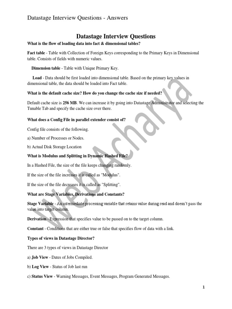 Datastage Interview Questions | PDF | Parameter (Computer Programming) | Subroutine