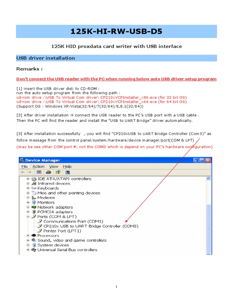 125K HI RW USB D5 User Guide | PDF | Device Driver | Microsoft Windows