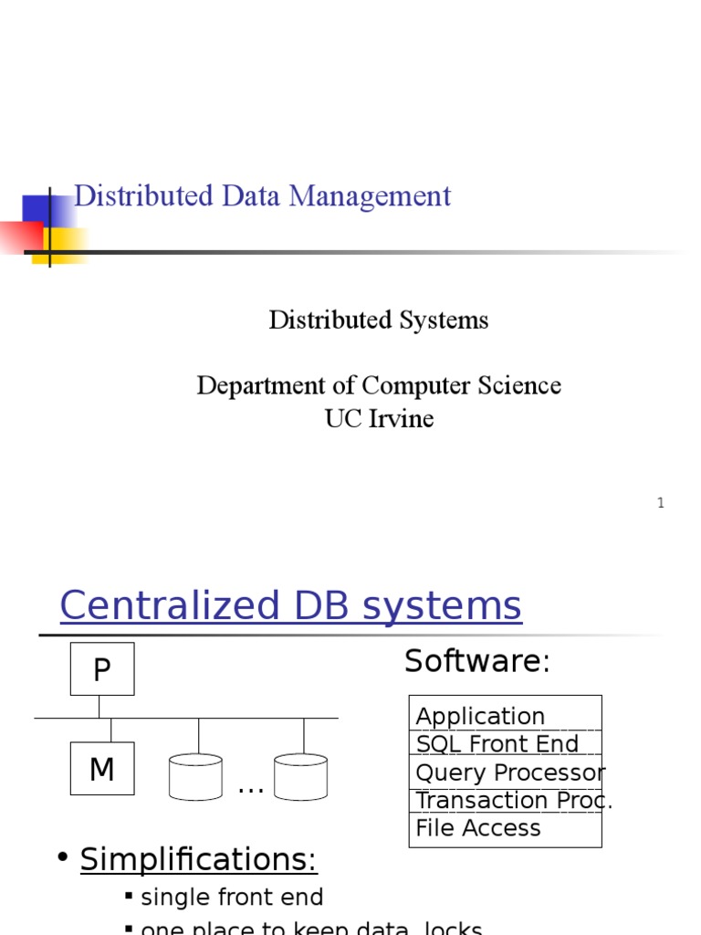 DDB Slides | PDF | Replication (Computing) | Computer Network