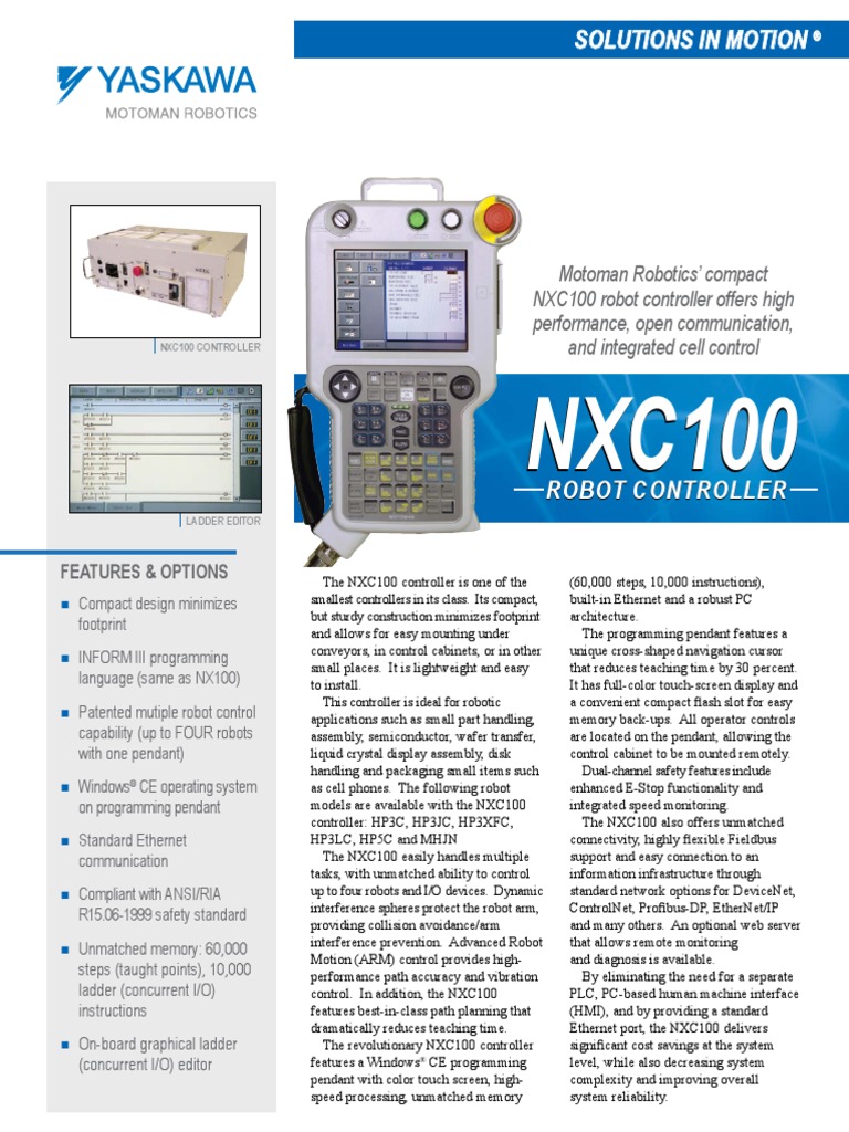 NXC100 Controller | PDF | Input/Output | Robot