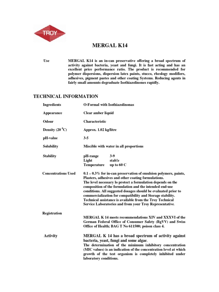 FT Mergal K14 | PDF | Paint | Chemistry