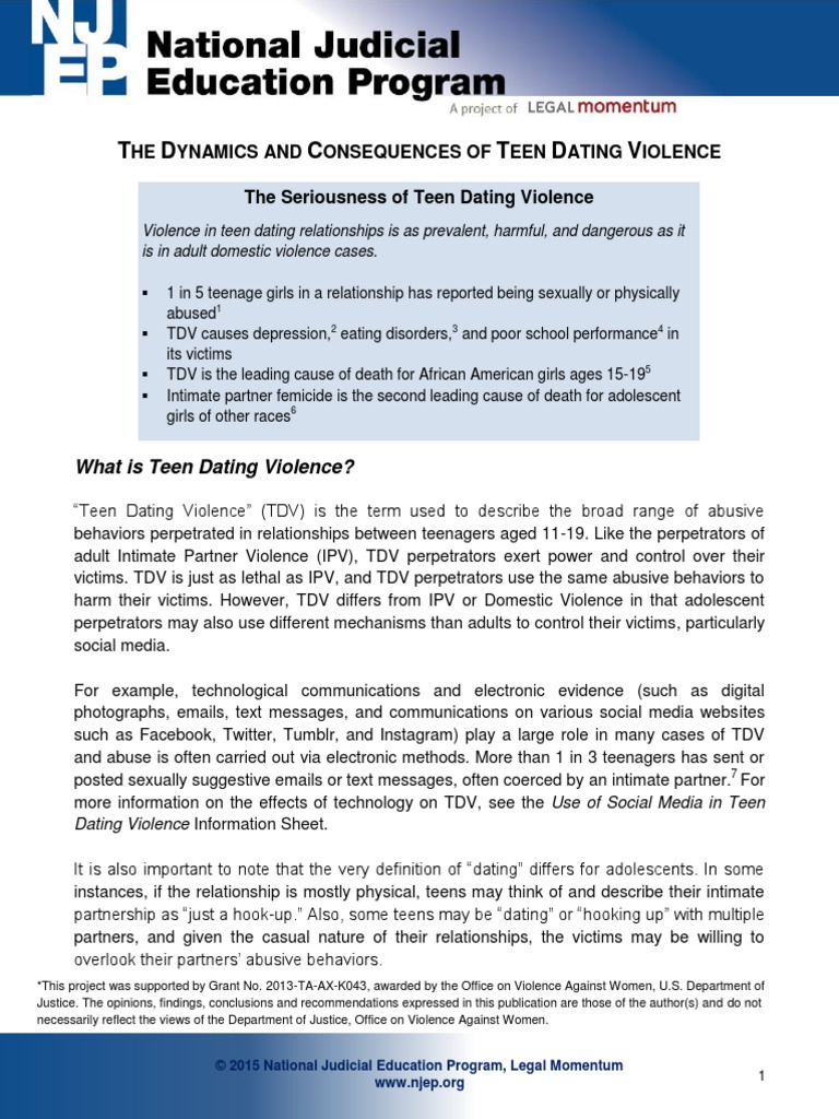 Understanding Teen Dating Violence | PDF | Domestic Violence | Adolescence