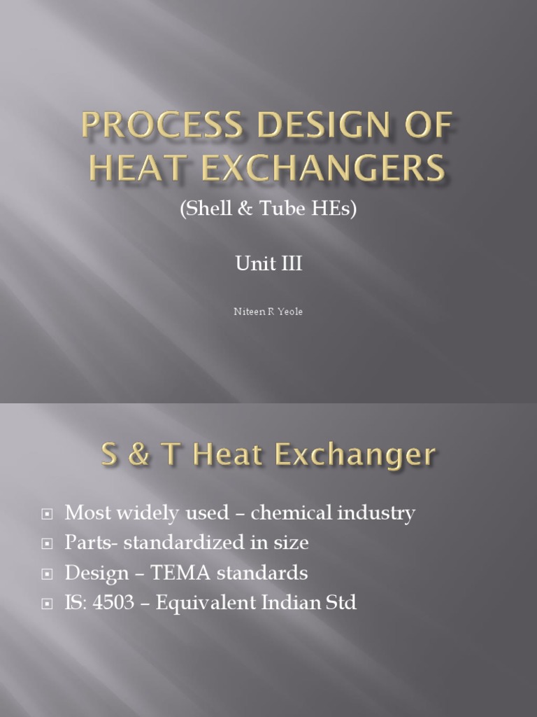 Process Design of Heat Exchangers PDF | PDF | Heat Transfer | Heat
