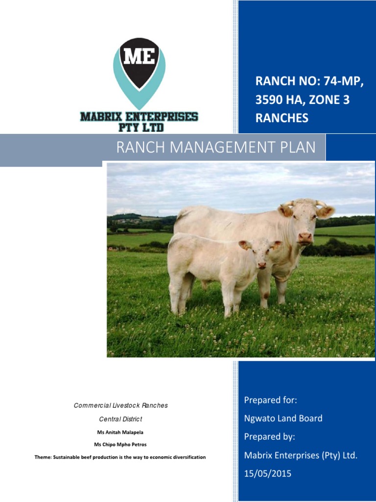 Ranch Management Plan-Darien Holdings.pdf | Grazing | Livestock