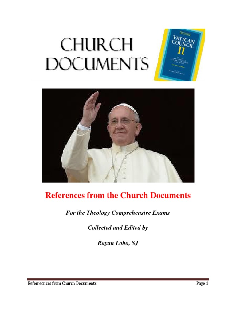 The Church Documents (For The Students of Theology) | PDF | Catholic ...