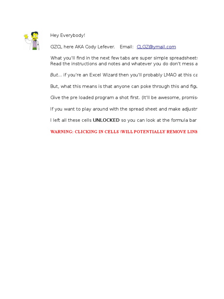 GZCL Free Compendium of Programs | PDF | Weight Training | Hobbies