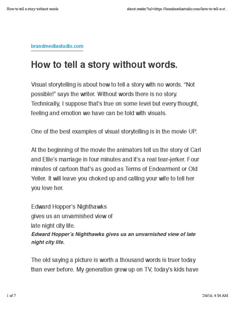 How to Tell a Story Without Words. | Storytelling | Symbols
