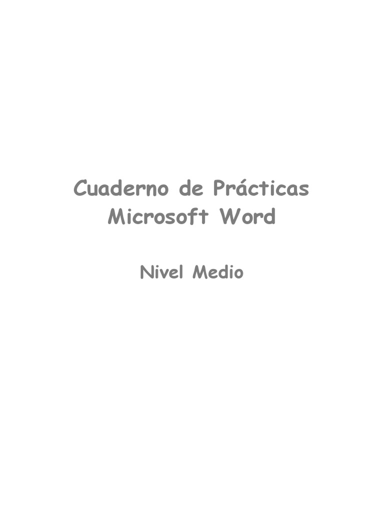 Cuadernillo Word Basico | PDF | Microsoft Word | Microsoft Cuadernillo Word Basico | PDF | Microsoft Word | Microsoft