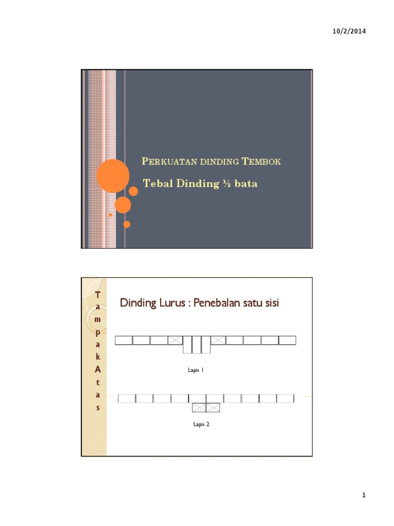 Perkuatan Dinding Tembok dan Isometri | PDF | Technology & Engineering